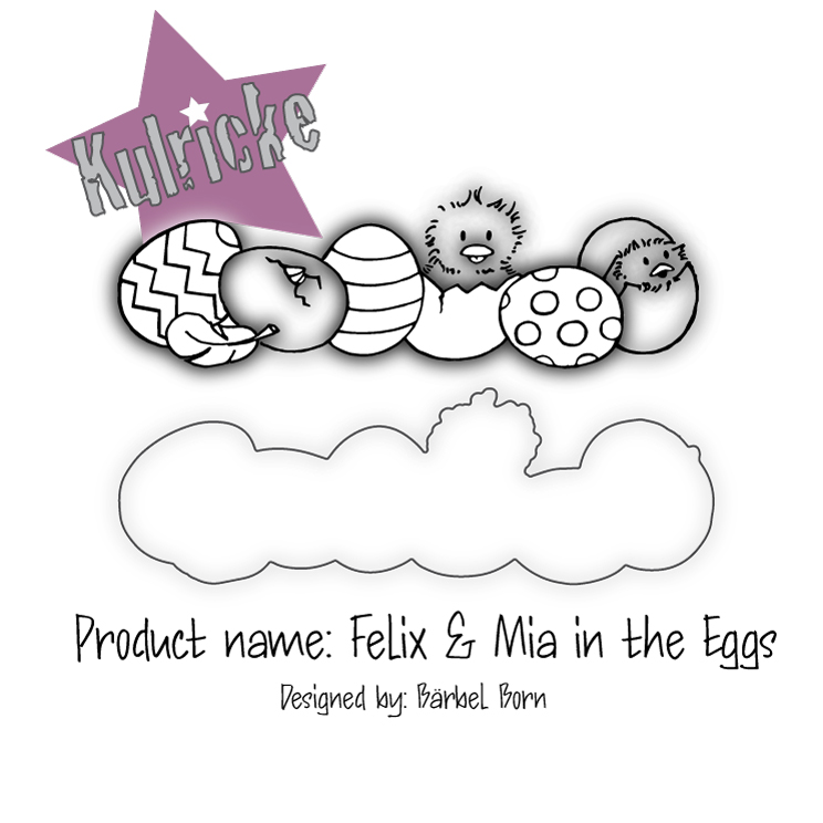 Felix & Mia in the Eggs mit Stanze - Kulricke Stempel & Stanzen