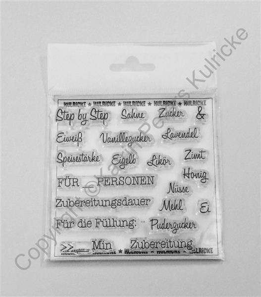 Rezepte 6 Stempel Set - Kulricke Stempel & Stanzen